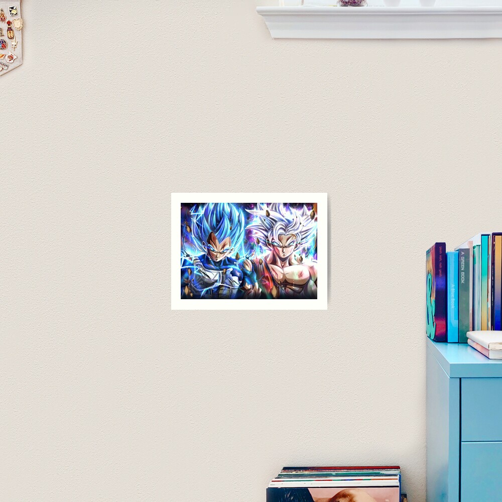 "vegeta and goku power up" Art Print for Sale by DBJohnDraw | Redbubble