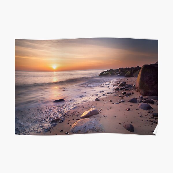 "Sunrise Glow on Sheringham Beach Norfolk" Poster for Sale by dp-images ...