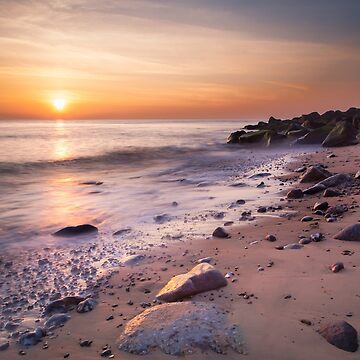 "Sunrise Glow on Sheringham Beach Norfolk" Sticker for Sale by dp ...