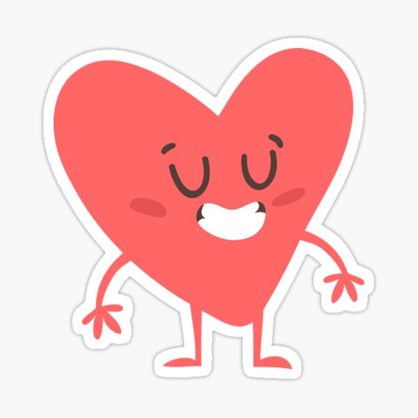 "Flirty heart that smiles" Sticker by Cocodek | Redbubble