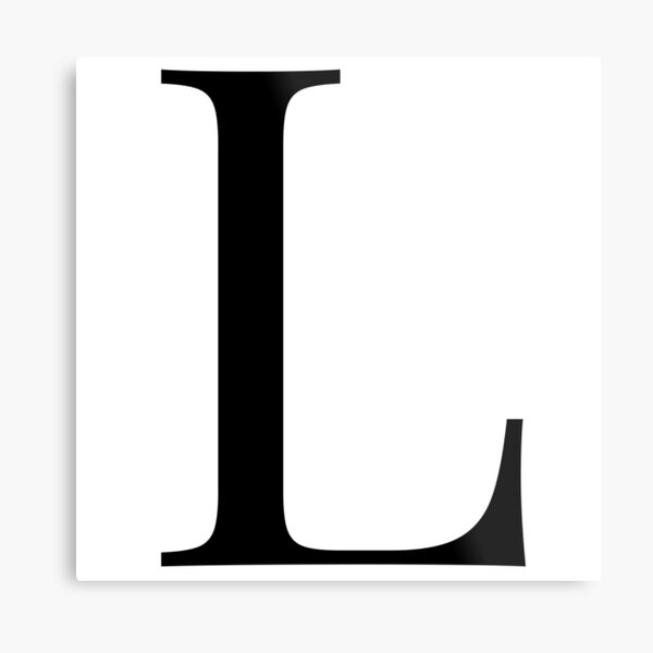"Letter L in a Classic Font" Metal Print for Sale by Kaitlyn Hart ...