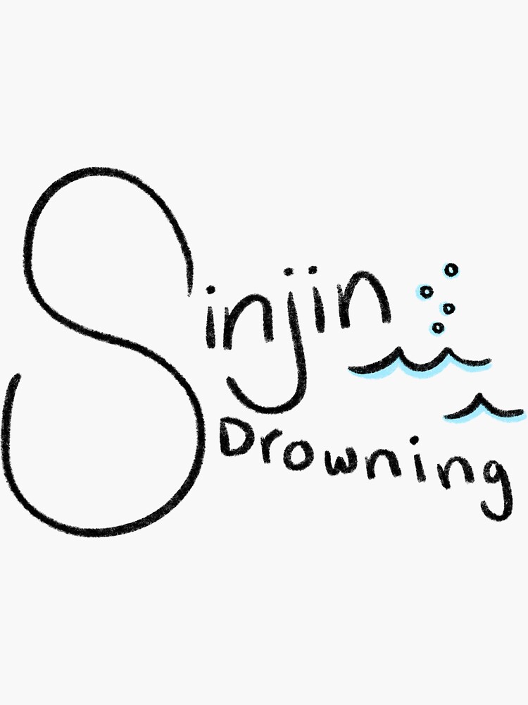 "Sinjin Drowning Custom Designed Logo" Sticker for Sale by CJRondeau ...
