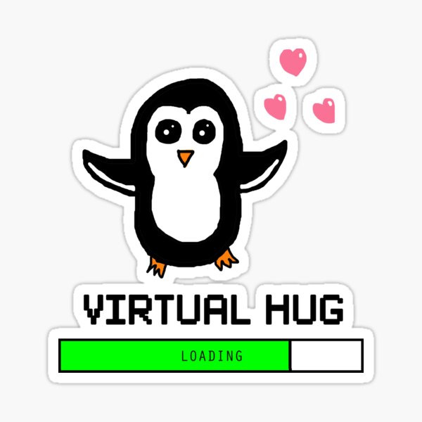 Virtual Hug Stickers | Redbubble