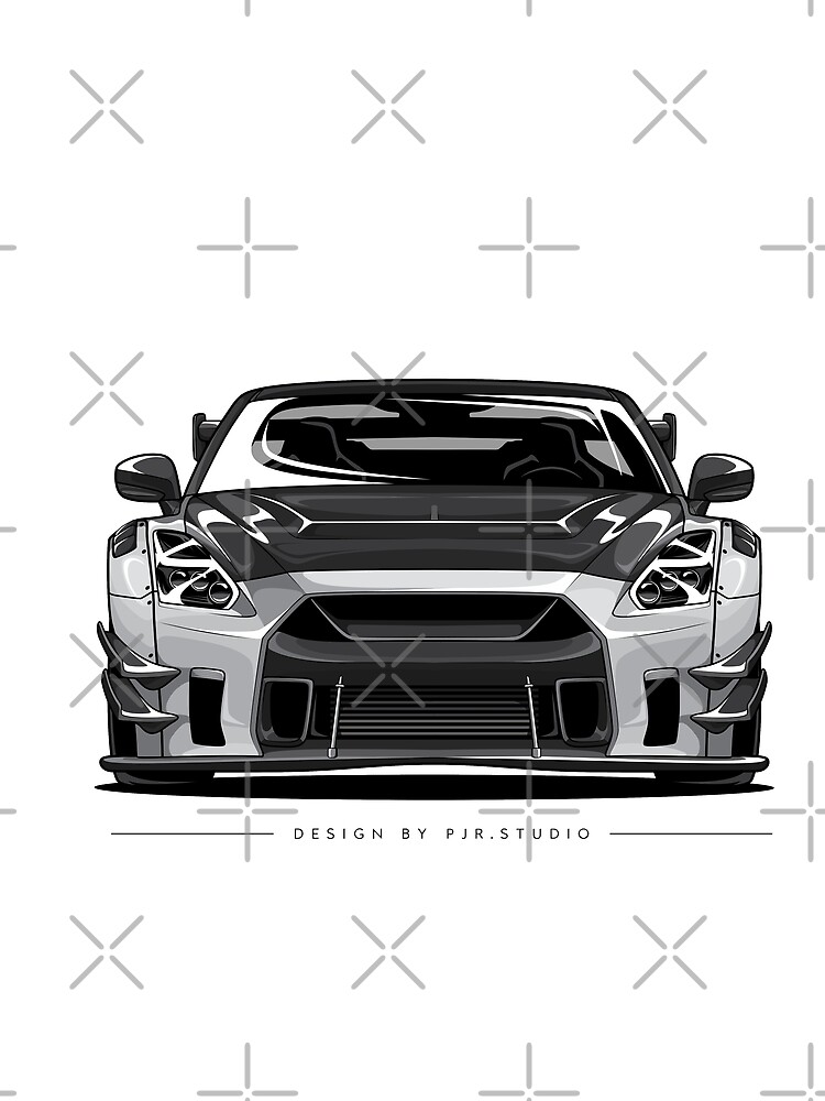 "GTR R35 white widebody" Scarf by pjrstudio | Redbubble