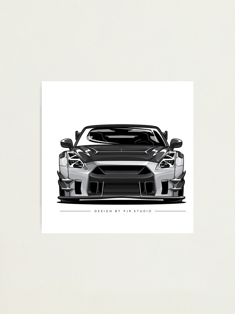 "GTR R35 white widebody" Photographic Print for Sale by pjrstudio ...