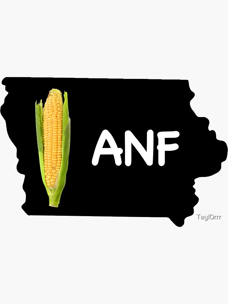 "ANF Iowa Corn" Sticker for Sale by Tayl0rrr | Redbubble
