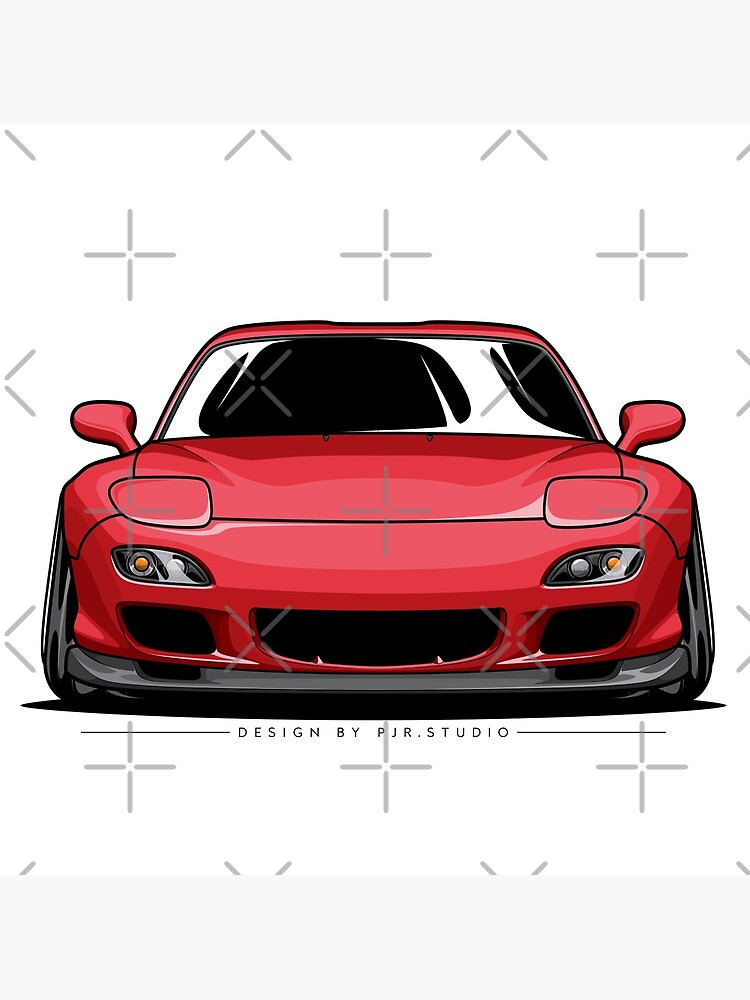"Red Rx7 Fd3s" Poster for Sale by pjrstudio | Redbubble