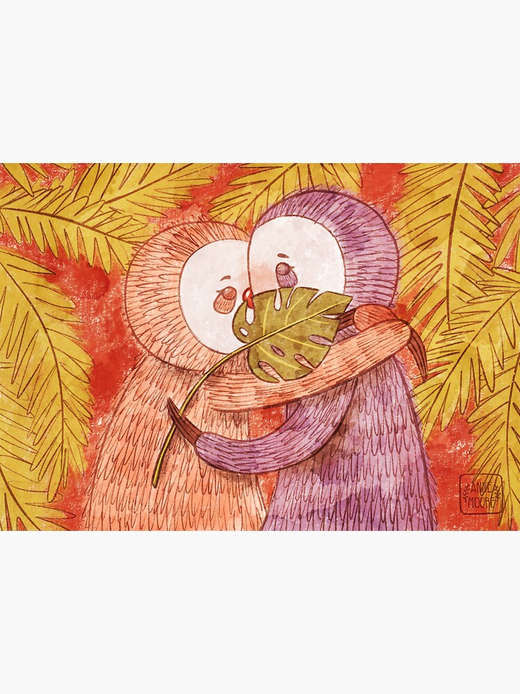"Sloths - Kissing" Sticker for Sale by anne-moore | Redbubble