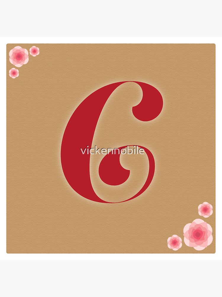 "Camellia Flower Alphabet - Letter C Monogram" Sticker for Sale by ...