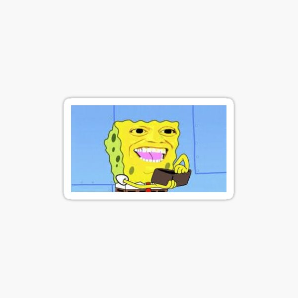 "Spongebob meme" Sticker by hugoff321 | Redbubble