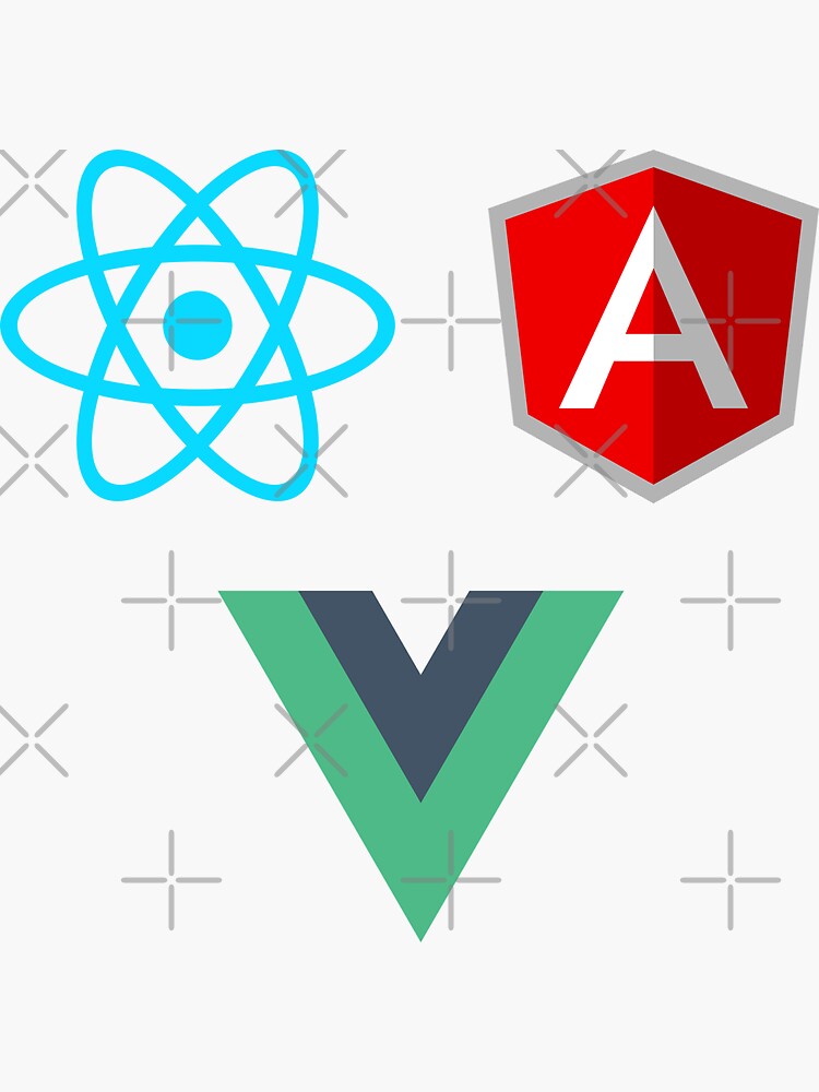 "JS framework Logo pack" Sticker by Dev-Stuff | Redbubble