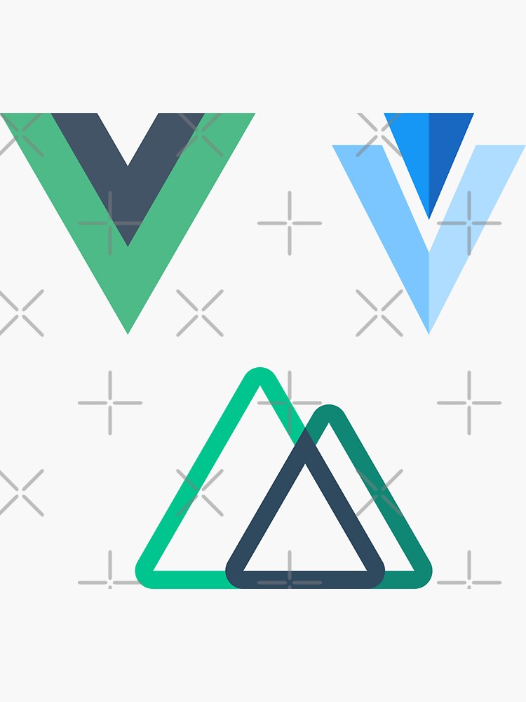 "VueJS framework Logo Pack" Sticker by Dev-Stuff | Redbubble