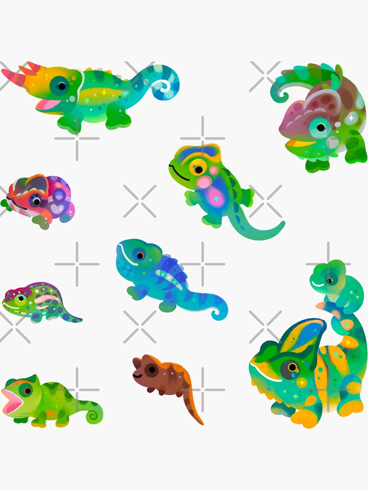 "Chameleon" Sticker for Sale by pikaole | Redbubble