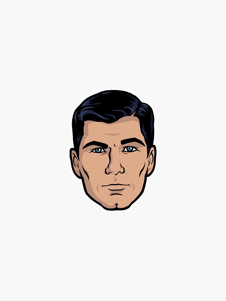 "Sterling Archer head" Sticker for Sale by ifesbob | Redbubble