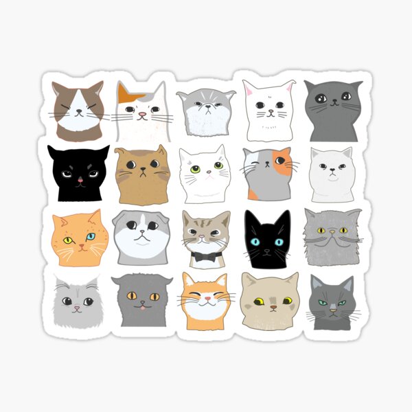 " cats artwork on cloth " Sticker by chumada | Redbubble