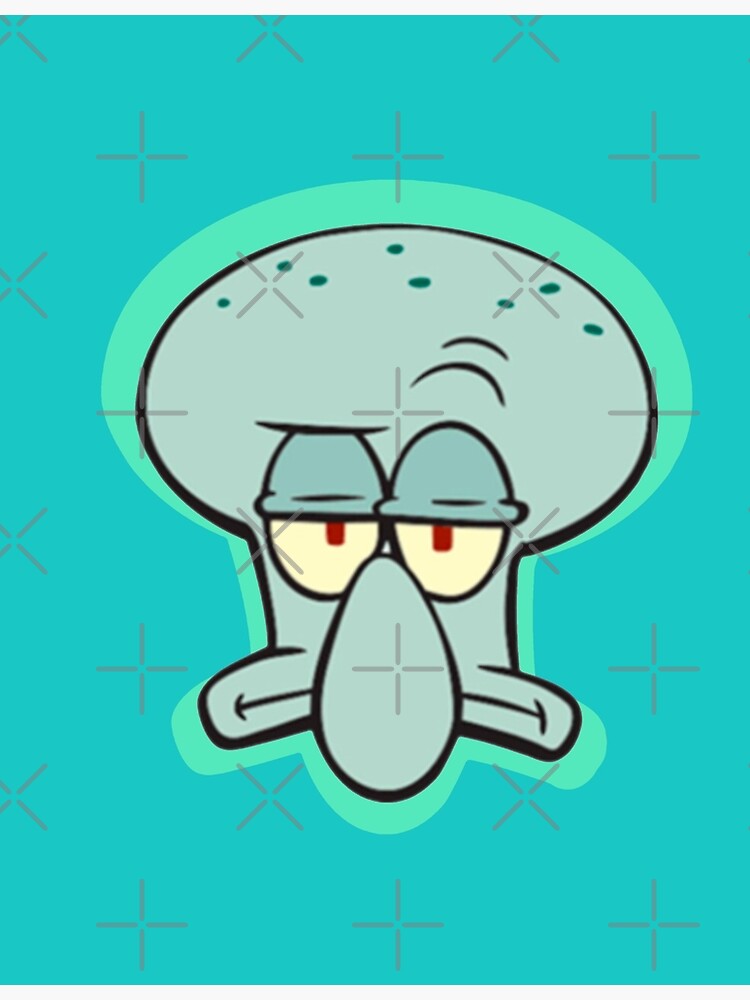 "Squidward - SpongeBob meme" Poster by redblueyellowd | Redbubble