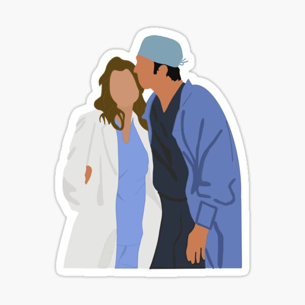 "Meredith and Derek" Sticker by daniroach | Redbubble