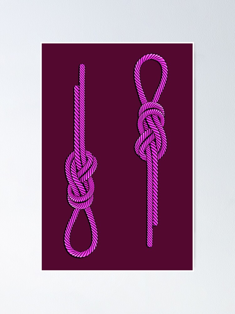 "Kletter Knoten Achterknoten Seil Pink - Bergsteigen" Poster von ...
