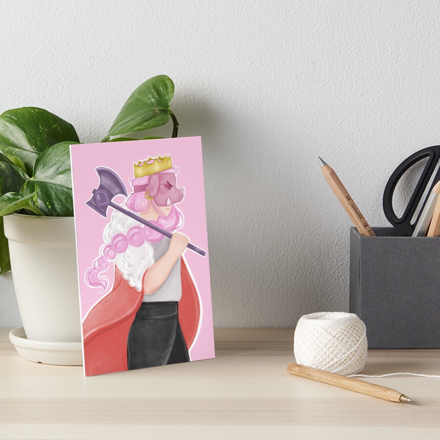 "Technoblade Netherite Axe" Art Board Print for Sale by Doodze | Redbubble