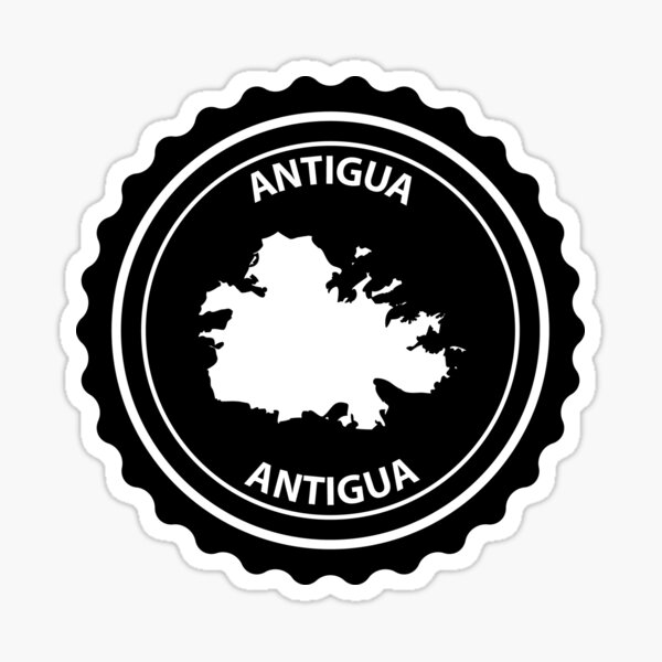 "Antigua island stamp" Sticker by Danler | Redbubble