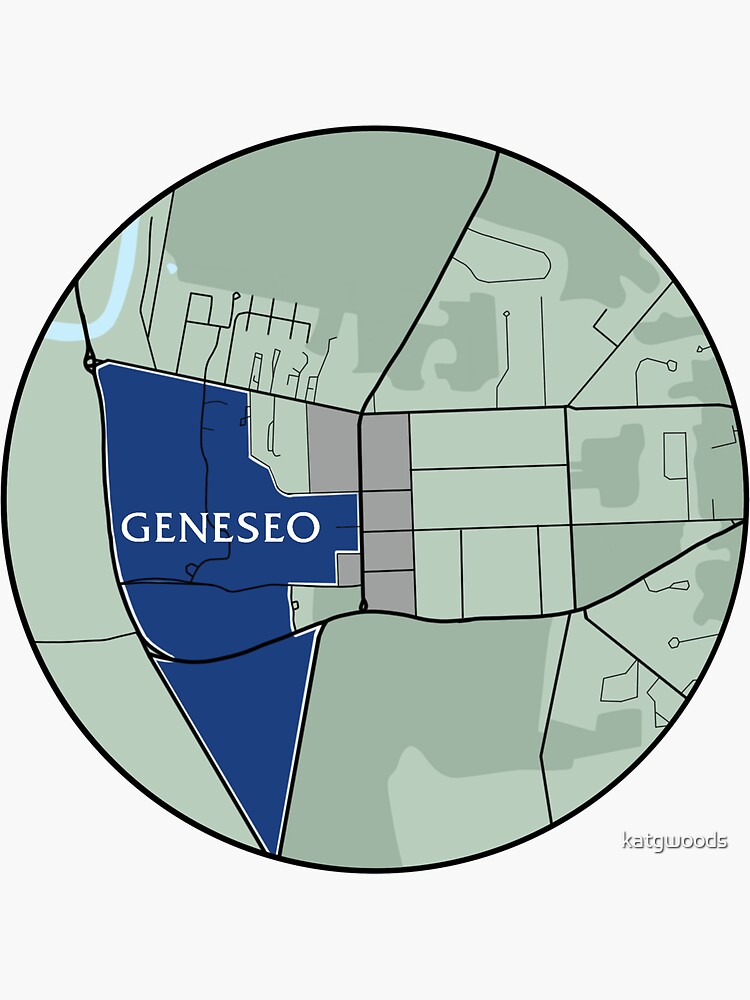 "SUNY Geneseo Map" Sticker for Sale by katgwoods | Redbubble