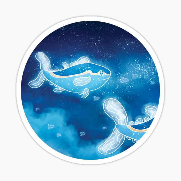 "Celestial Blue Fin Tuna" Sticker by CMCameron | Redbubble