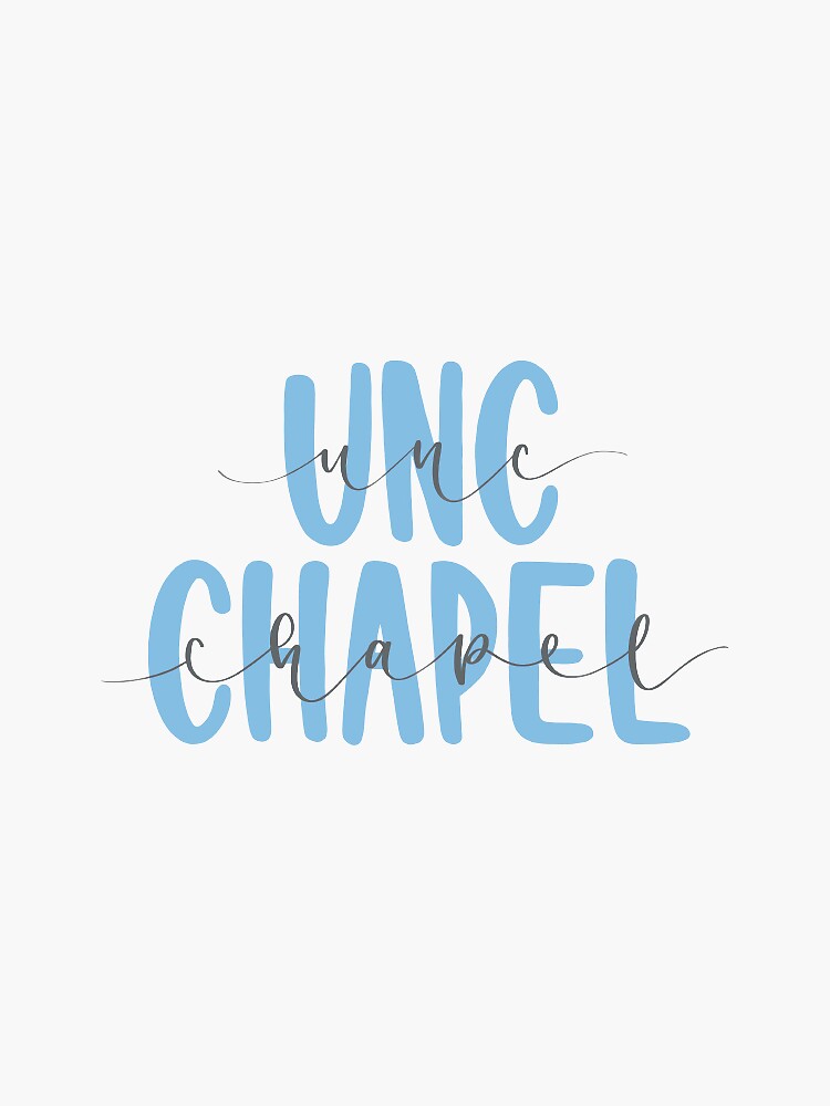 "UNC Chapel Hill Calligraphy" Sticker for Sale by sakshikanani | Redbubble