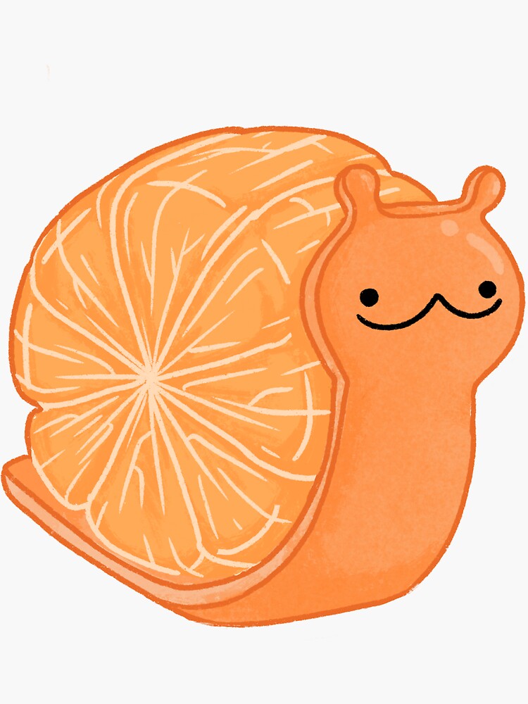 "Orange peel snail" Sticker for Sale by Sophie DeRosa | Redbubble