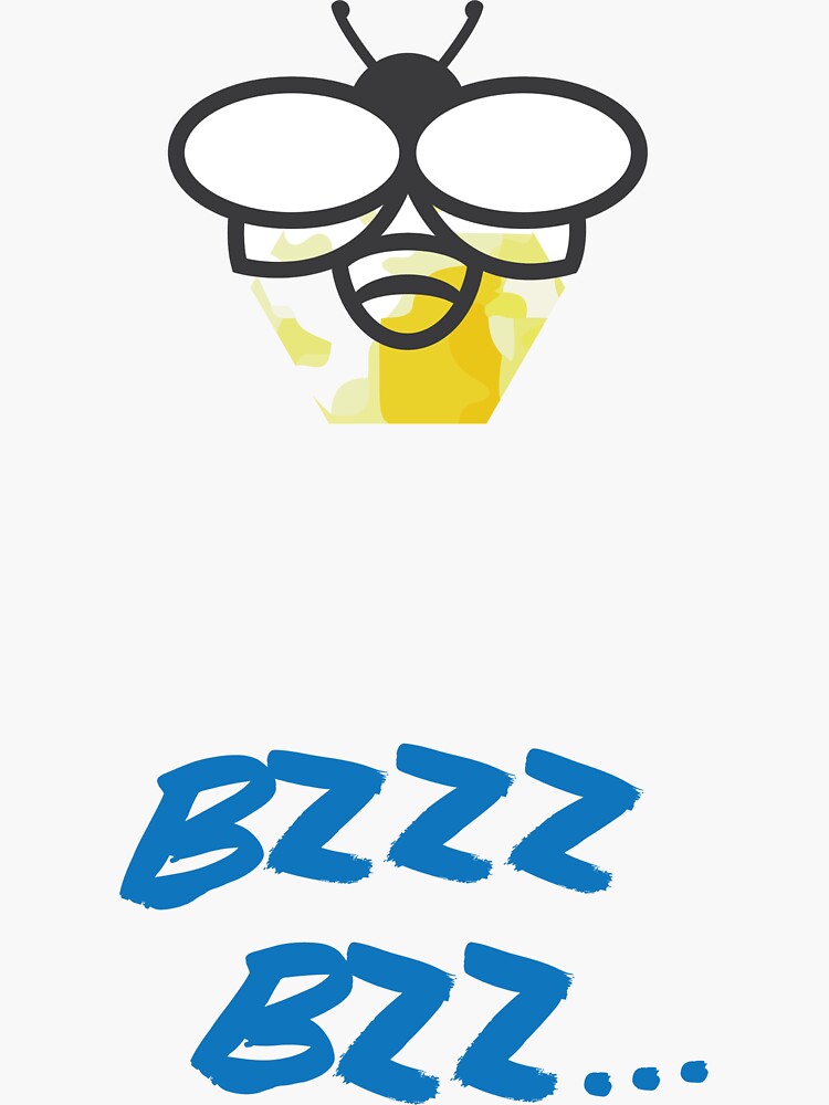 "bzz bzz bzz goes the bumble bee" Sticker for Sale by PXLnerd | Redbubble