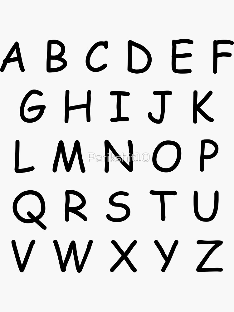 "Comic sans letters" Sticker for Sale by Parikshit10 | Redbubble