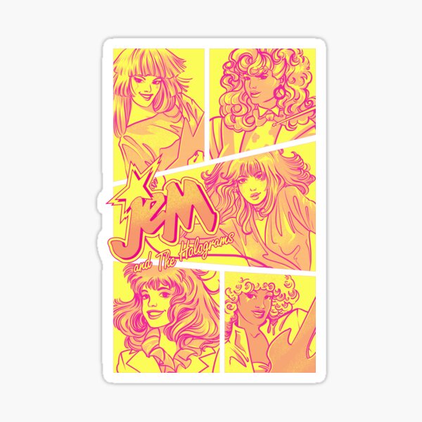 "Jem and the Holograms" Sticker for Sale by EKRdoodles | Redbubble