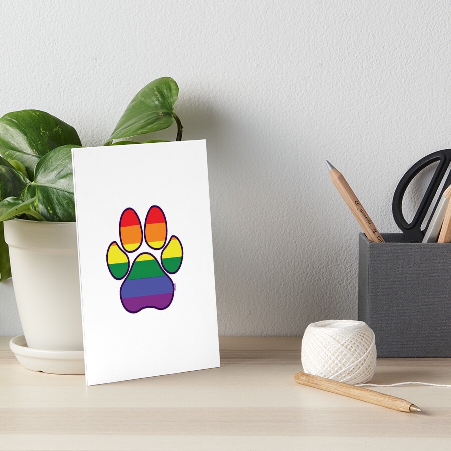 "Furry pride gay paw print" Art Board Print by Lilac-chan | Redbubble