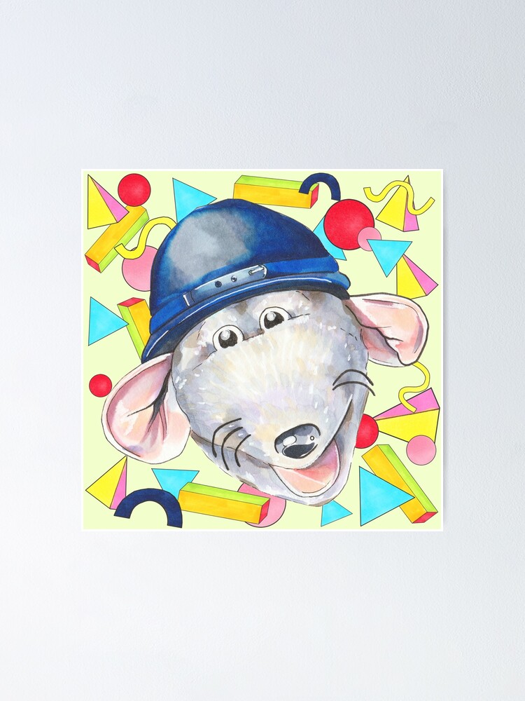 "Roland Rat, 80's 90's retro puppets" Poster for Sale by HersCreative ...