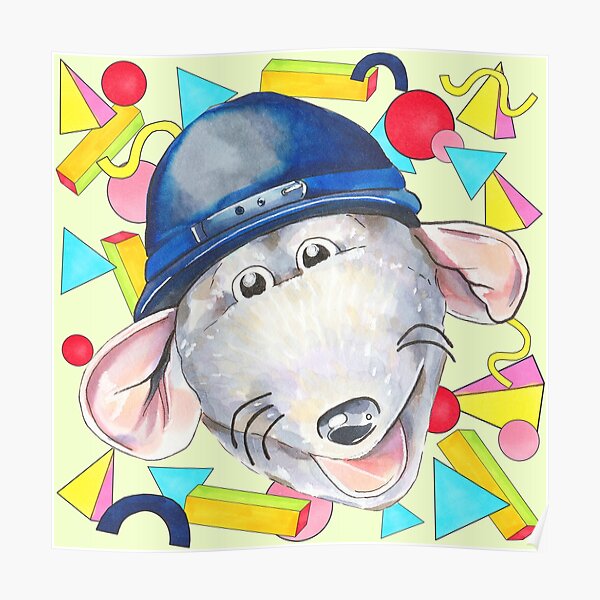 "Roland Rat, 80's 90's retro puppets" Poster by HersCreative | Redbubble