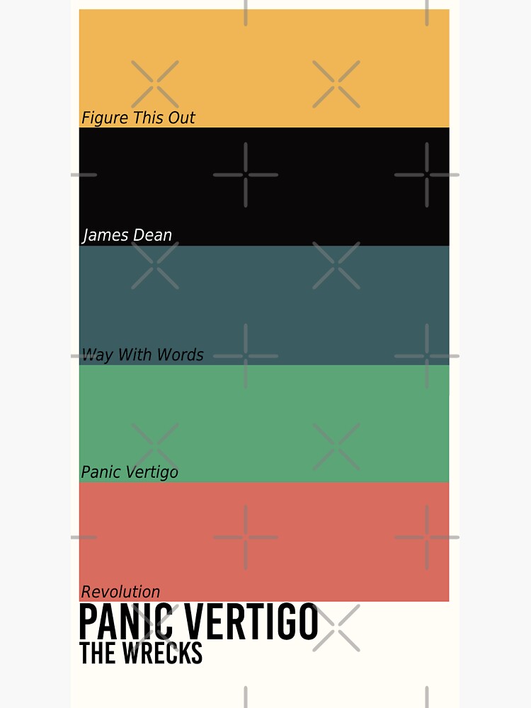"Panic Vertigo Color Palette" Sticker for Sale by Erin Stenson | Redbubble