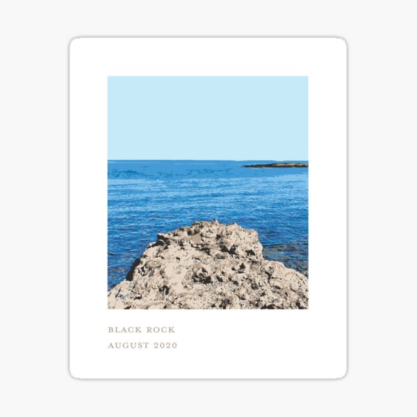 "Black Rock Lake Superior Art | Outdoor Design" Sticker for Sale by ...