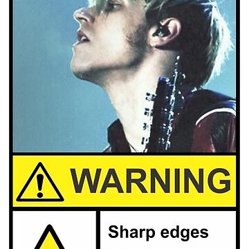 "Warning sharp edges" Sticker for Sale by Randomsnake | Redbubble