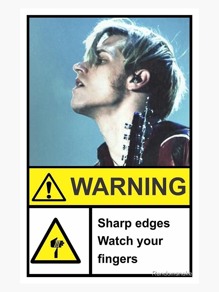 "Warning sharp edges" Sticker for Sale by Randomsnake | Redbubble