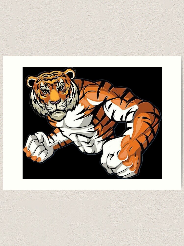 "Tiger muscle logo" Art Print for Sale by StarDust43 | Redbubble