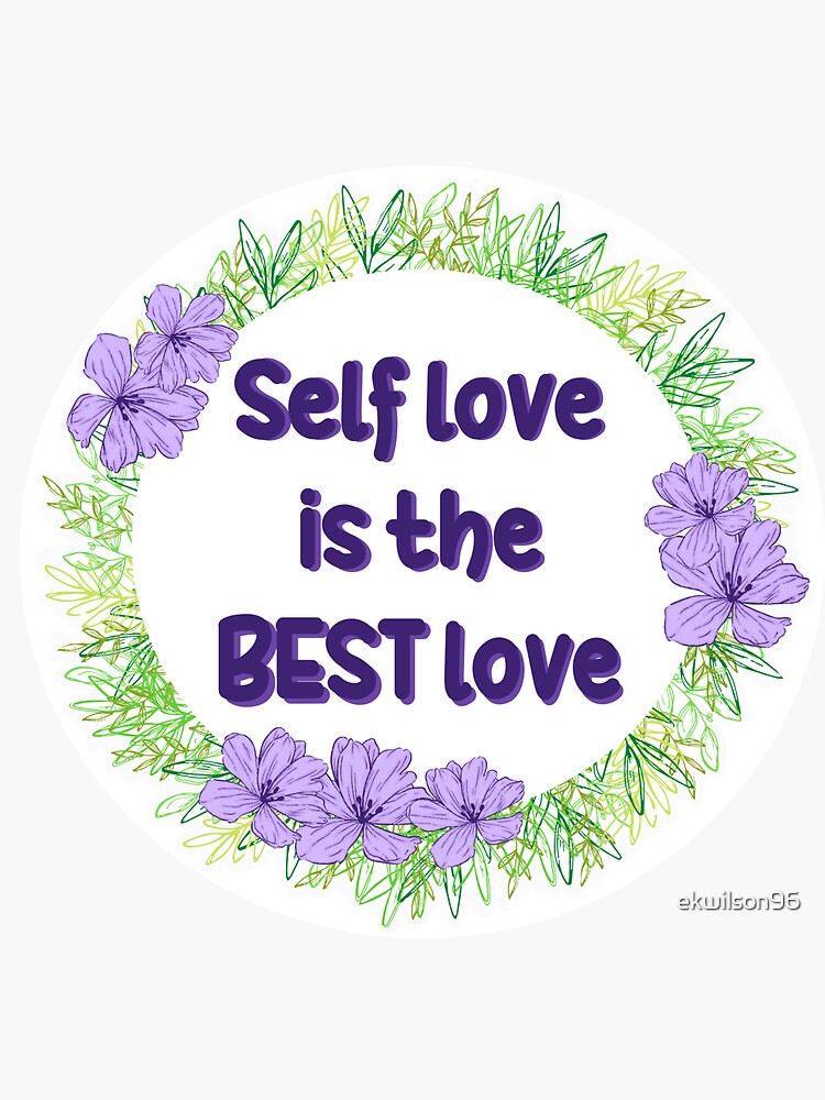 "Self Love Flower and Leaf Wreath" Sticker for Sale by ekwilson96 ...