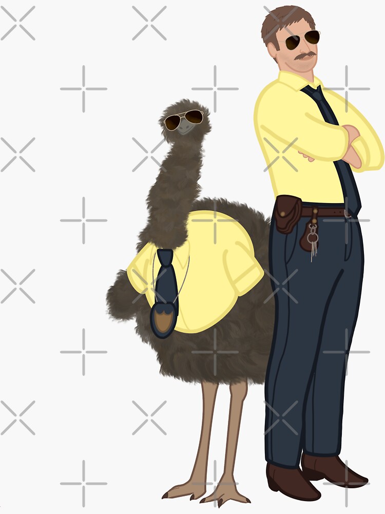 "Insurance Emu" Sticker for Sale by seacoastcustoms | Redbubble