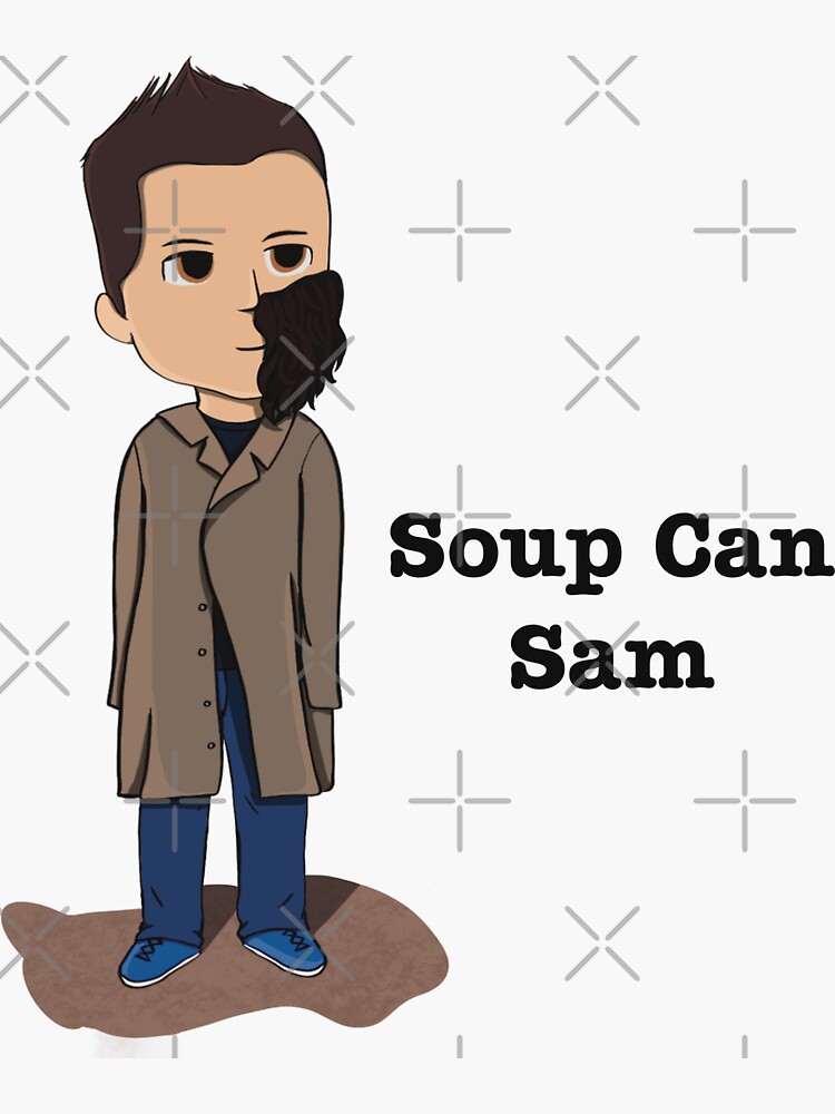 "Chibi Soup Can Sam" Sticker for Sale by Kninjina | Redbubble