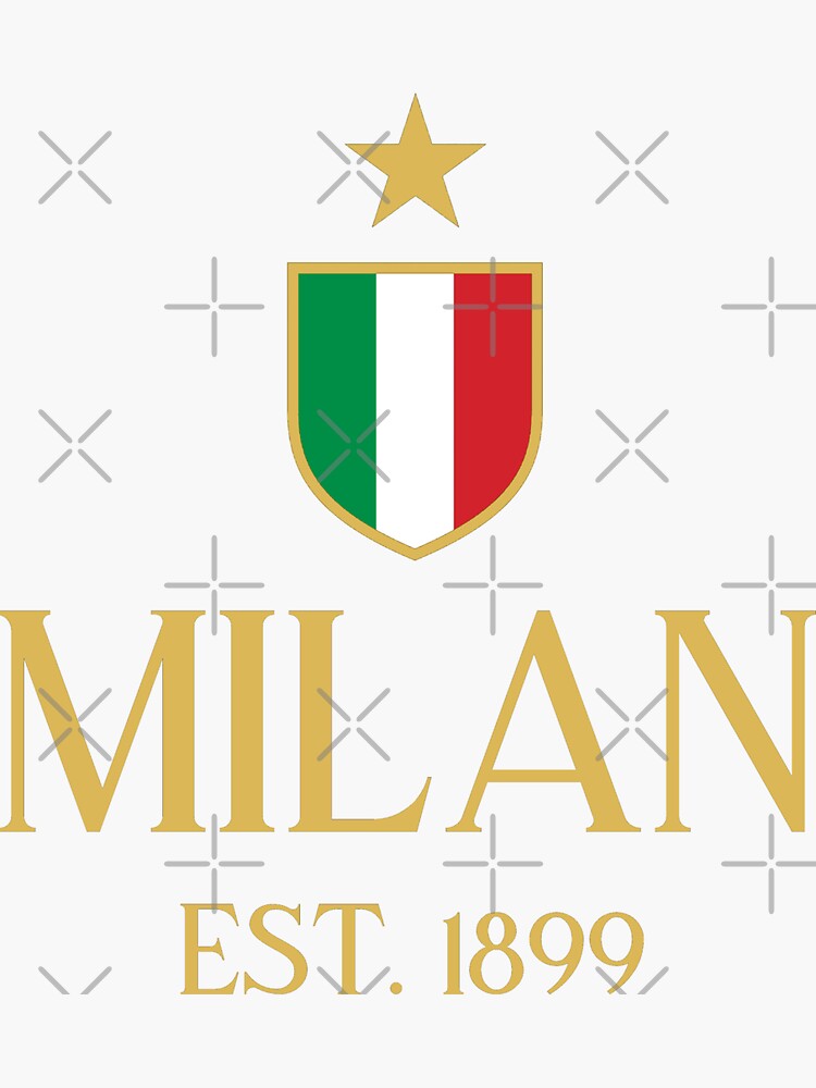 "Milan Gold" Sticker for Sale by VRedBaller | Redbubble