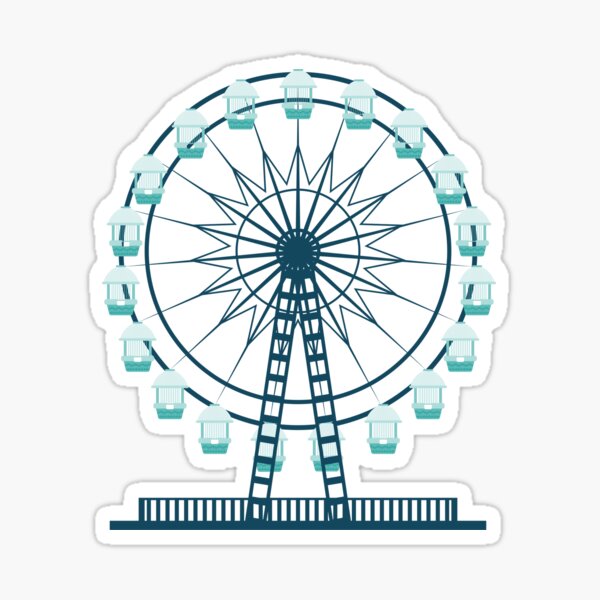 "Ferris Wheel" Sticker by gzdgur | Redbubble