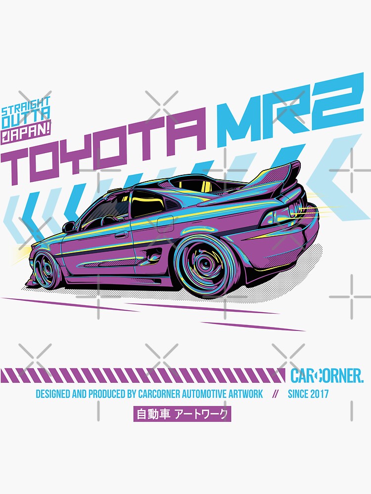 "Toyota MR2 SW20 - CarCorner" Sticker for Sale by Car-Corner | Redbubble