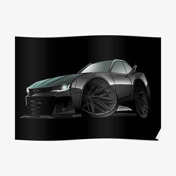 Póster «Coche de dibujos animados Chevy Camaro» de killustrator | Redbubble