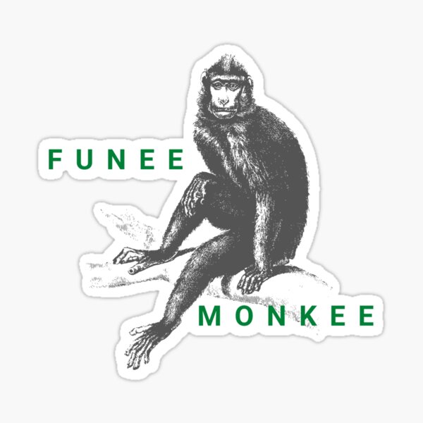 "Funee Monkee" Sticker for Sale by Reigill | Redbubble