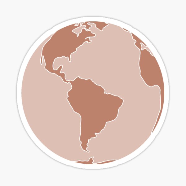 "Globe Earth Pink" Sticker for Sale by hsan1400 | Redbubble
