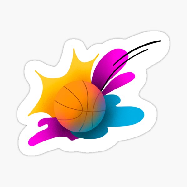 "Basketball color splash" Sticker by Sheldonthebest | Redbubble