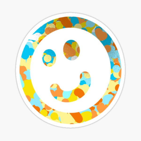 "Rainbow Dot Smiley Face" Sticker by Samaragott | Redbubble
